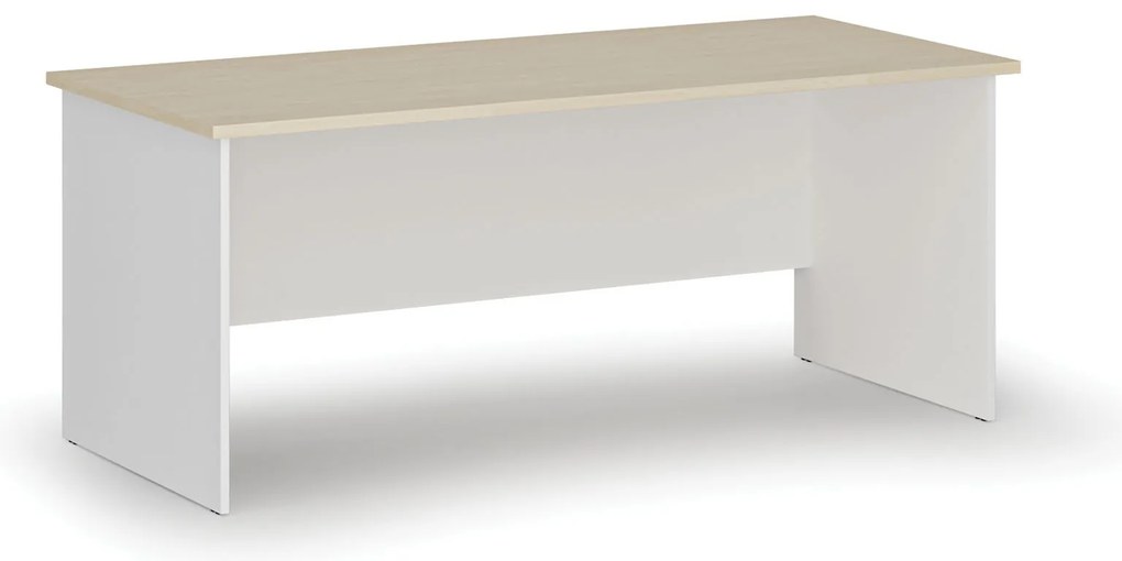 Kancelářský psací stůl PRIMO WHITE, 180x80 cm, bílá/bříza