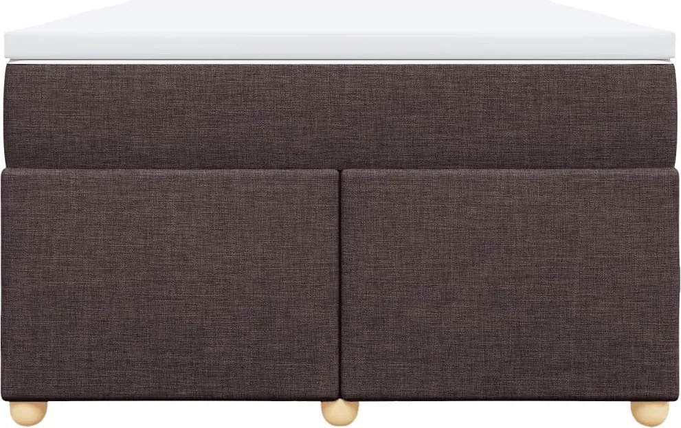 Box spring postel s matrací tmavě hnědá 120x200 cm textil 3285369
