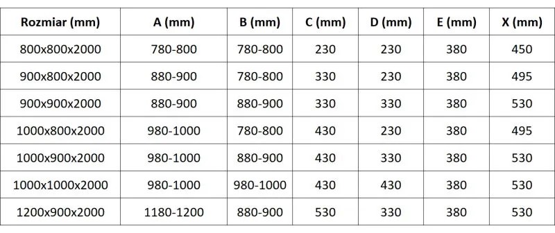 Mexen Exo, asymetrický sprchový kout s posuvnými dveřmi 120 x 90 cm, 6mm čiré sklo, černý profil, 8132-120-090-70-00