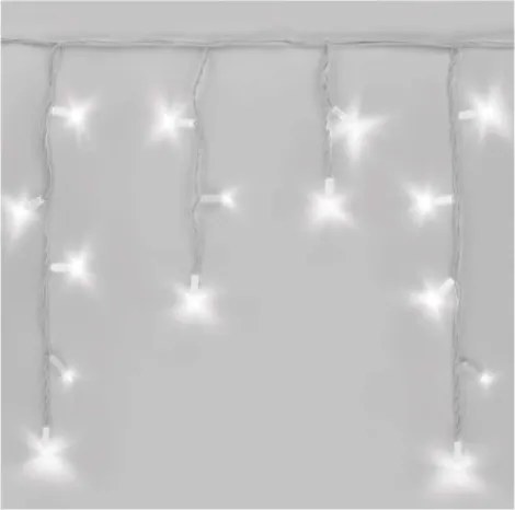 Propojovací vánoční řetěz bez zdroje EMOS Connecting D2CC04 50LED krápníky 3m studená bílá částečně blikající