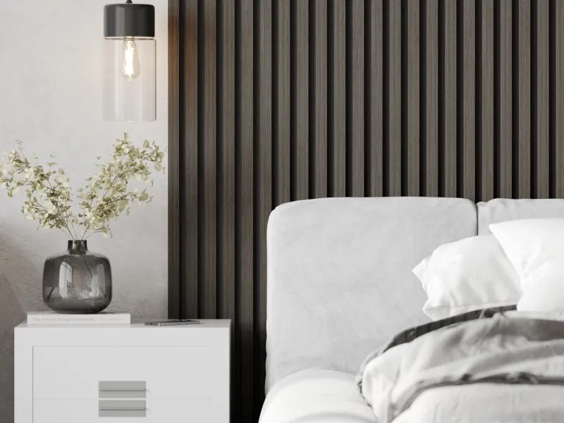 Mexen Lam-B, akustické stěnové lamely 275 × 30 cm, HDF deska 4 mm, technická dýha, dub onyxový, S100-275307-3015-010