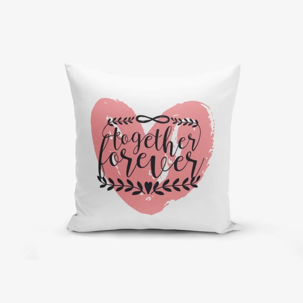 Povlak na polštář s příměsí bavlny Minimalist Cushion Covers Special Pink, 45 x 45 cm