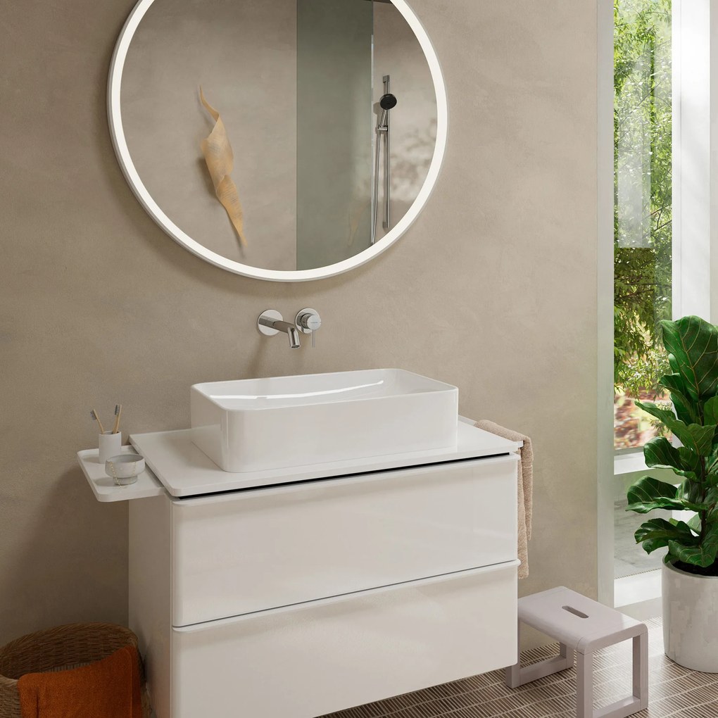 Hansgrohe Tecturis S, páková umyvadlová baterie EcoSmart+ pod omítku s výtokem 165 mm, chromová, HAN-73350000