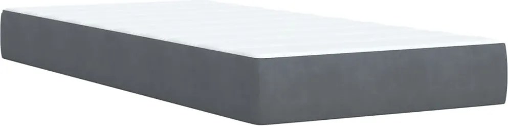 Box spring postel s matrací tmavě šedá 80 x 200 cm samet 3290769