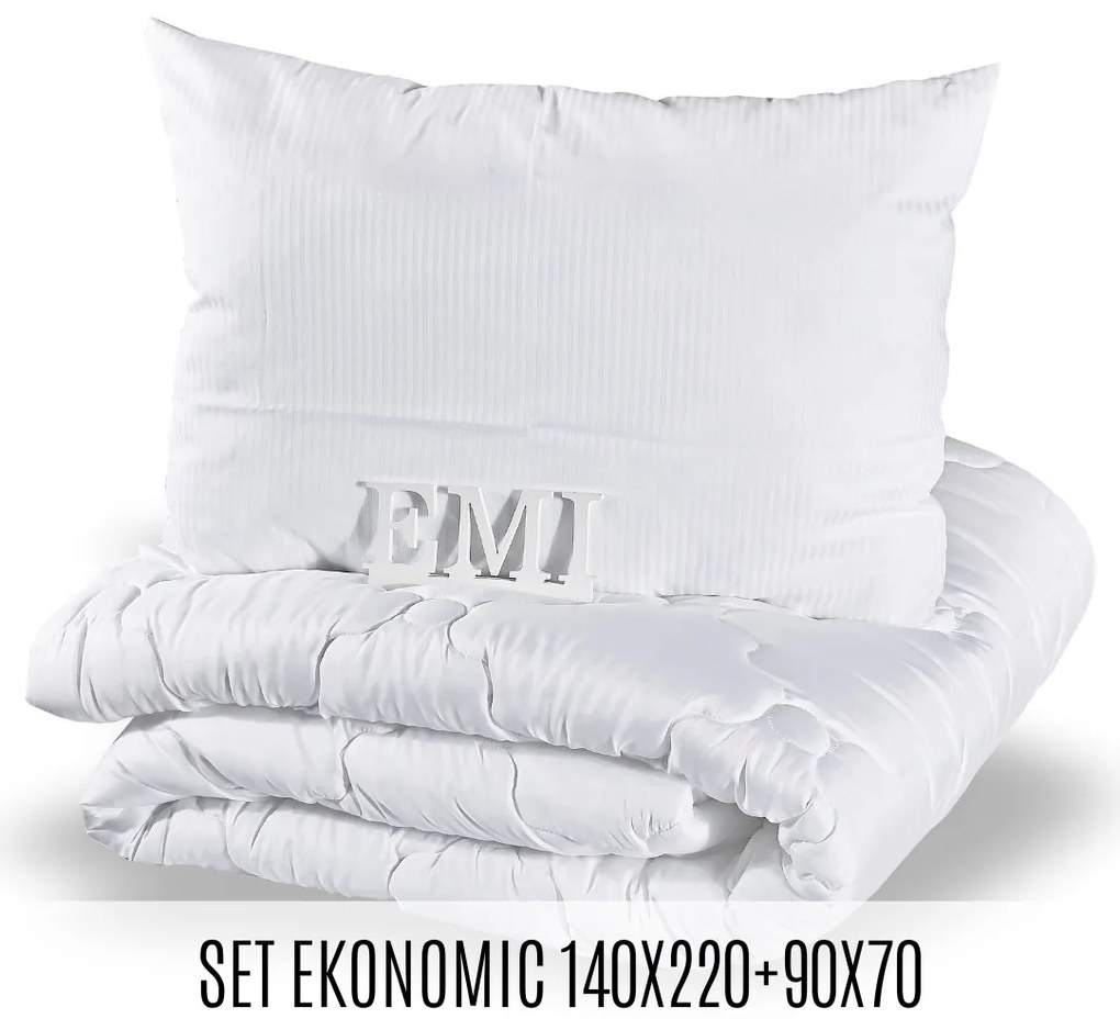 Set prodloužené přikrývky a polštáře Ekonomic 140x220 70x90 EMI