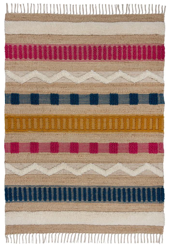 Flair Rugs koberce Kusový koberec Jubilant Medina Jute Natural/Multi ROZMĚR: 120x170