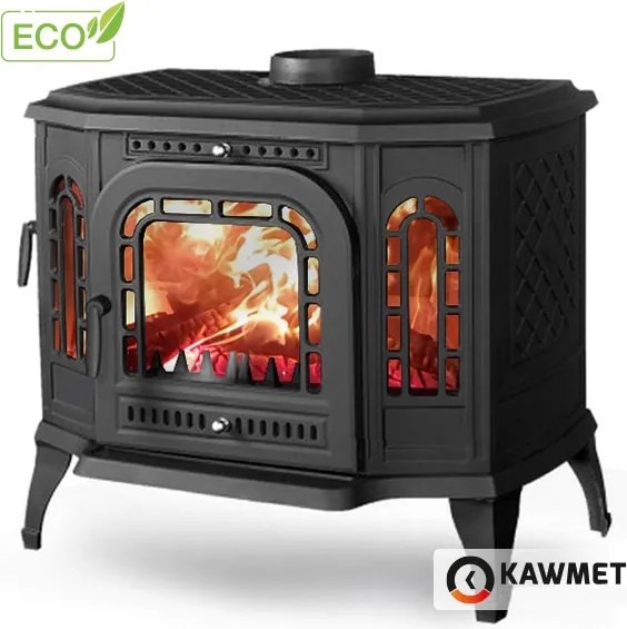 KAWMET Litinová krbová kamna P7 LB - 10,5 kW ECO