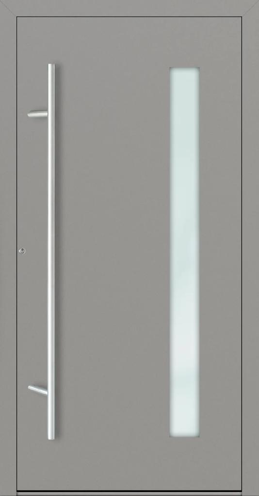 Hliníkové vchodové dveře FM Turen Premium P90 M04 šedá/bílá RAL9007/9016 Orientace dveří: Levé, otevírání dovnitř, Standardní rozměr dveří včetně rámu: 100 cm x 200 cm - vnější rozměr rámu