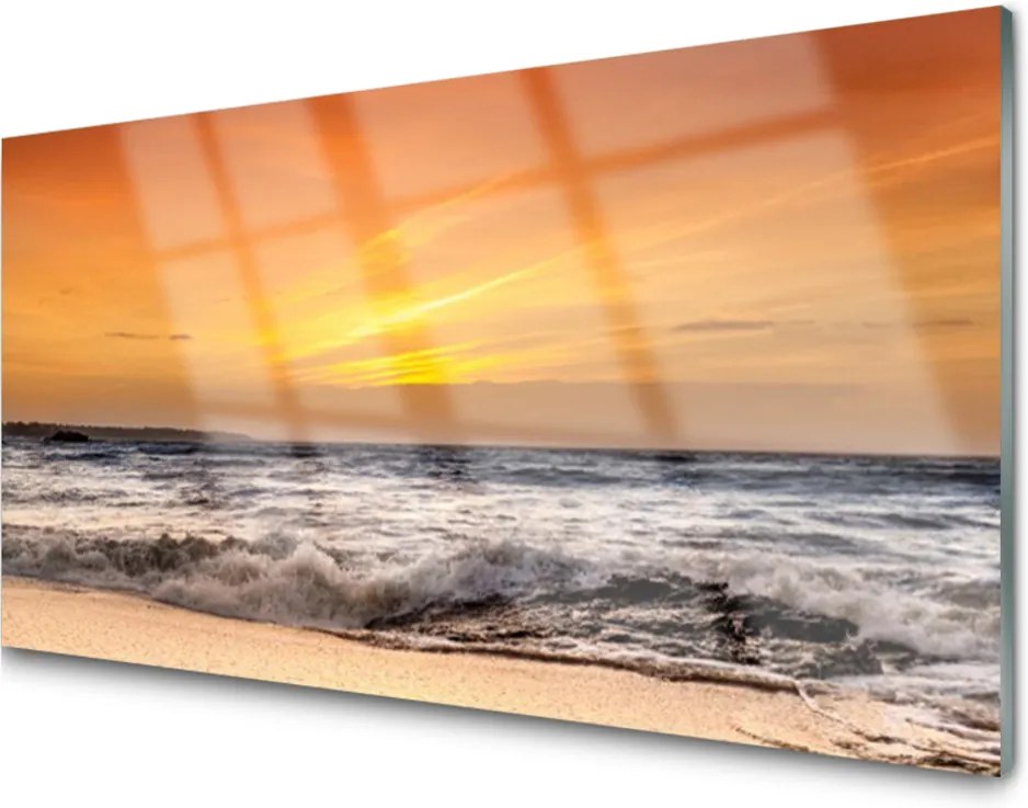 Plexisklo obraz Moře Slunce Vlny Krajina