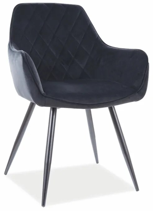 SIGNAL Jídelní židle - LINEA Velvet, různé barvy na výběr Čalounění: černá (Bluvel 19)