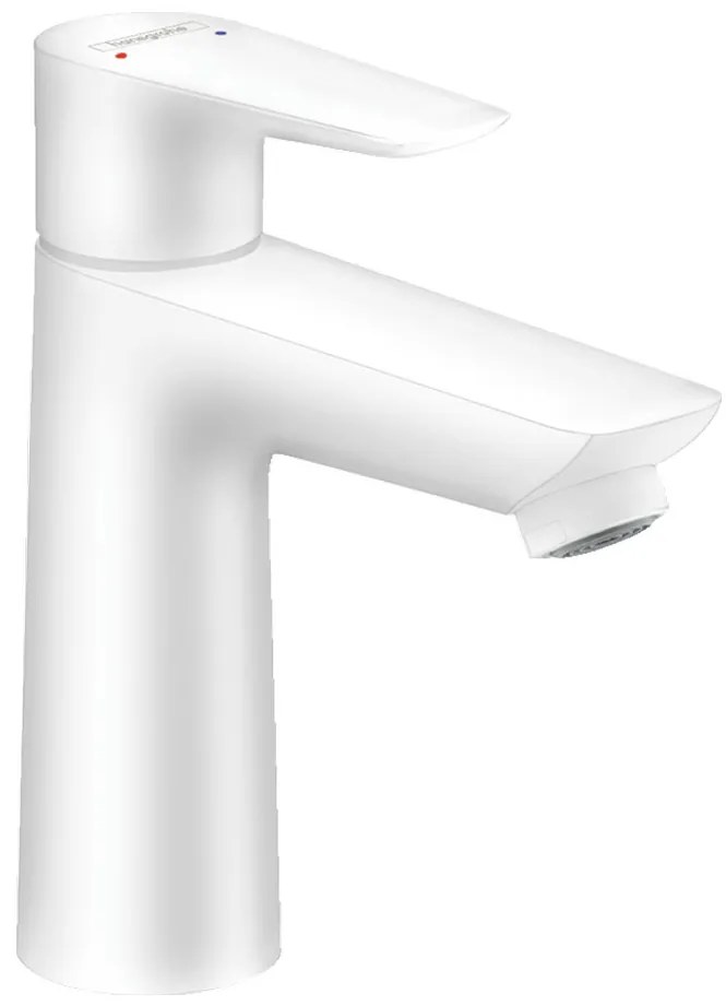 Hansgrohe Talis E, umyvadlová baterie 110 s odtokovou soupravou s táhlem, bílá matná, 71710700
