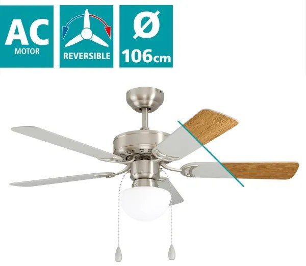 Eglo 35074 - Stropní ventilátor CADIZ 1xE27/40W/230V