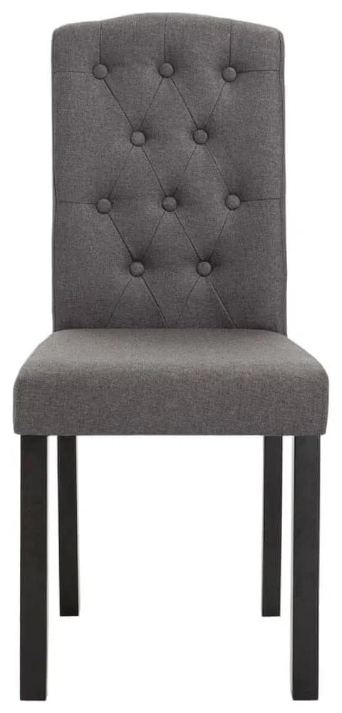 Petromila Jídelní židle 2 ks tmavě šedé textil