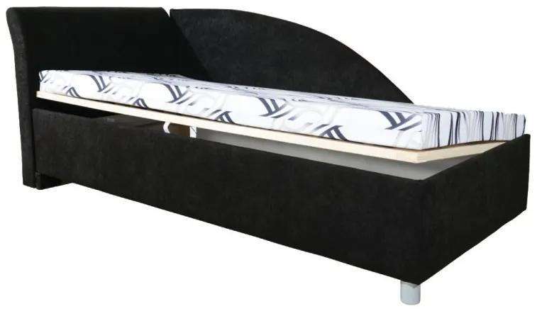 Jednolůžková postel (válenda) 90 cm Pearline Plus (s molitanovou matrací) (L). 774151