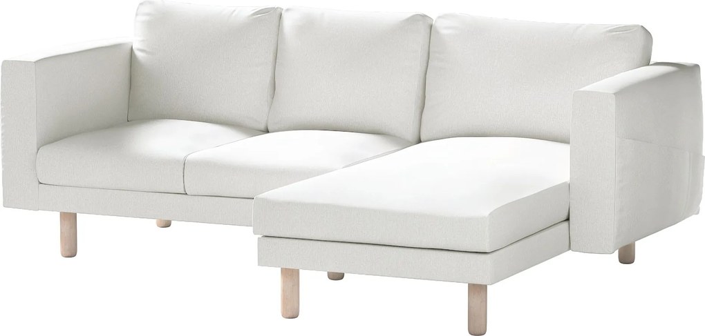 Potah na pohovku IKEA Norsborg 3-místná se šezlongem barva krémová látka pletený vzor