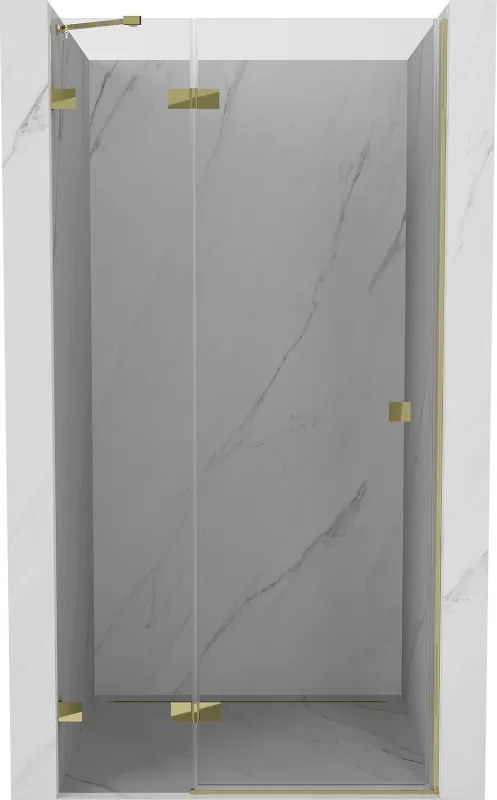 Mexen, Mexen Lunar levé otočné sprchové dveře 70 cm, transparentní, zlaté - 834-070-000-50-00-L