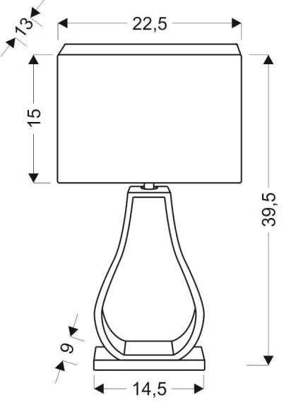 Stolní lampa FEMO 1xE14/40W/230V šedá/hnědá
