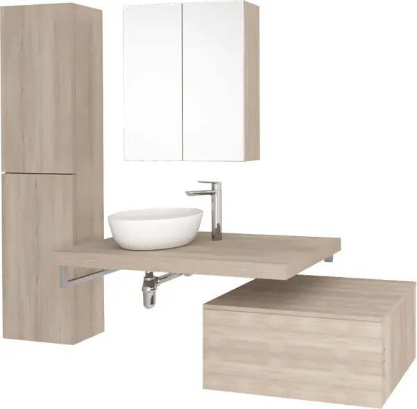 Mereo Mereo, Umyvadlo na desku bez přepadu, 410x410x150 mm, čtvercové, keramické, UC414115S