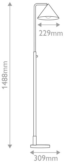 Alora Mood ALM-REMYCK-FL-BK - Stojací lampa REMYCK 1xE27/60W/230V černá