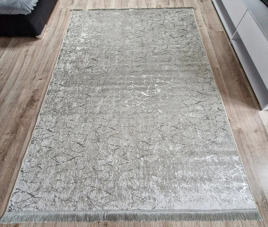 HU Béžovo-stříbrný moderní koberec Parys, krémovo-stříbrný Rozměr: 50x80 cm