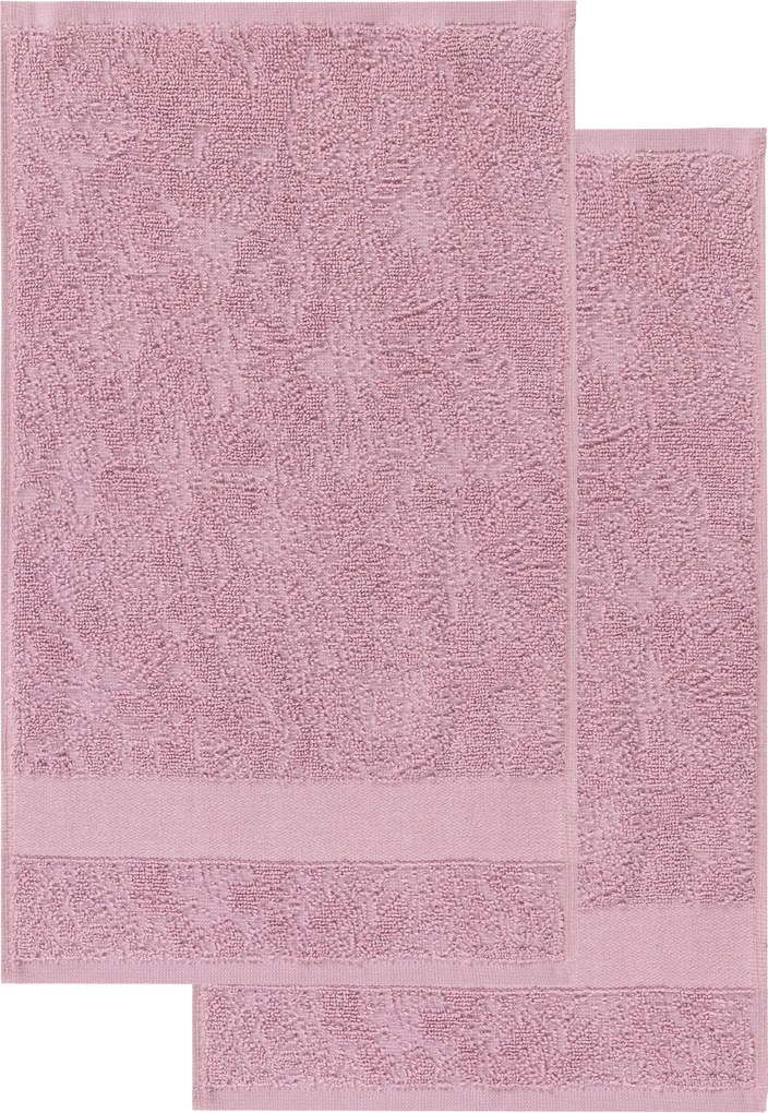 Livarno Home Froté ručníky, 2 ks, 50 x 100 cm. (světle růžová)