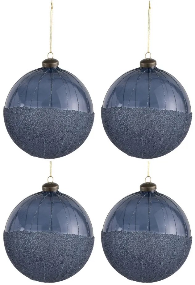D4 KERSTB PARELS GLAS BLW L