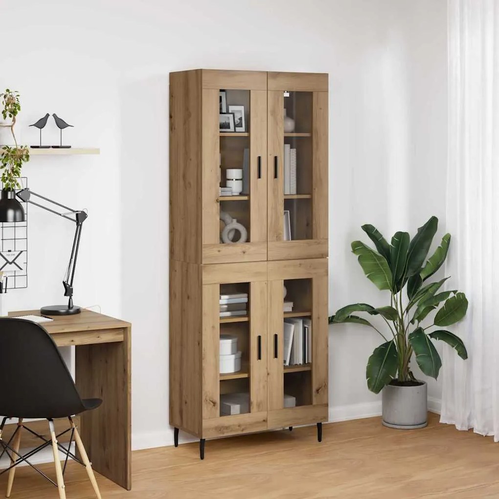 Vysoký bufet 2 ks Artisanový dub 69,5 x 34 x 180 cm 3403181