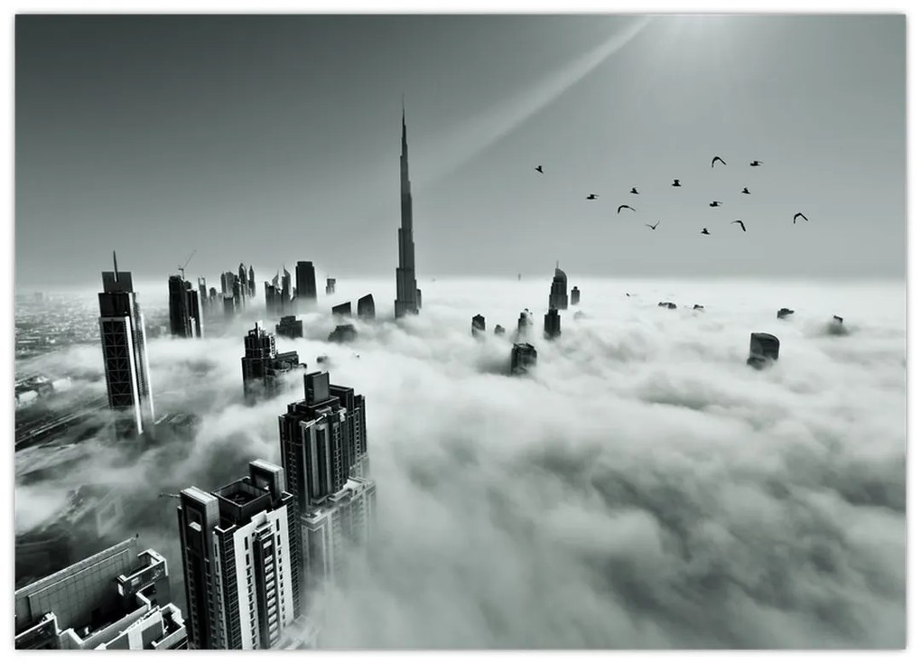 Skleněný obraz - Mrakodrapy v Dubai (70x50 cm)