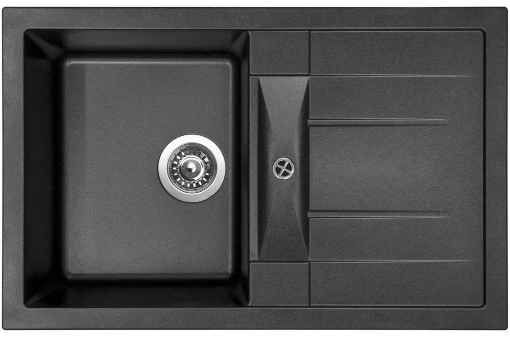 Set Sinks CRYSTAL 780 Metalblack + baterie Sinks SLIM S2 kartáčovaná