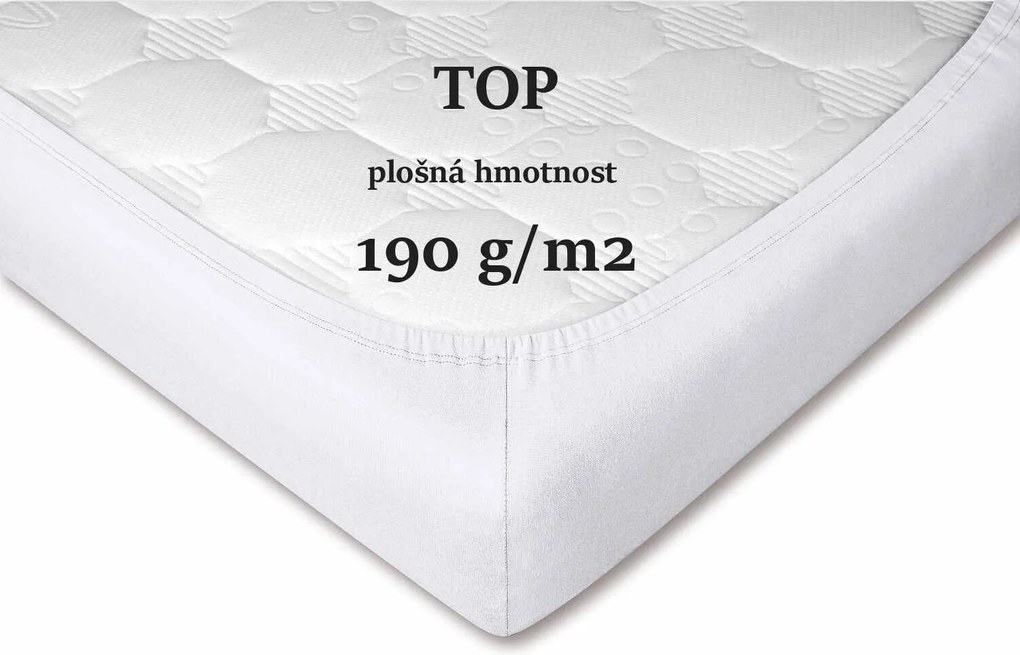 DADKA Jersey prostěradlo bílé Rozměr: 160x220x20