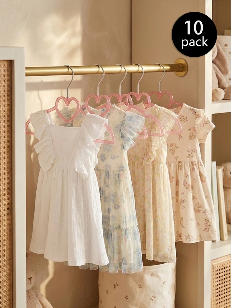 Sinsay - Ramínka s motivem srdce 10 pack - pastelová růžová