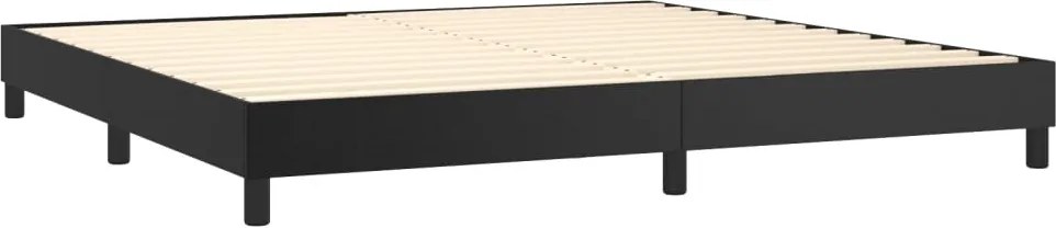 Box spring postel s matrací černá 200x200 cm umělá kůže 3141083