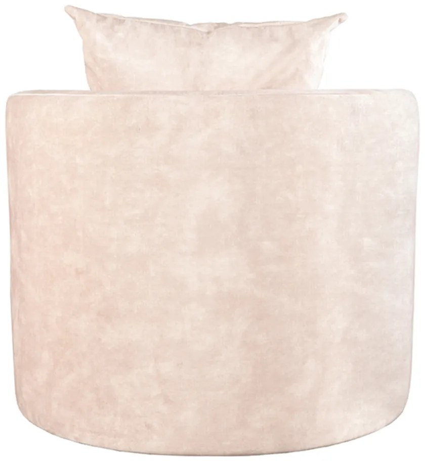 LABEL51 Sametové křeslo EVY krémové 75cm FU-88.000
