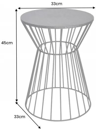 Noble Home Černý kovový odkládací stolek Variation 45 cm