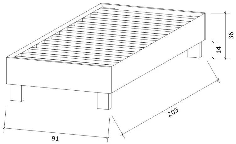 Gazel Enna dřevěná postel 90 včetně roštu