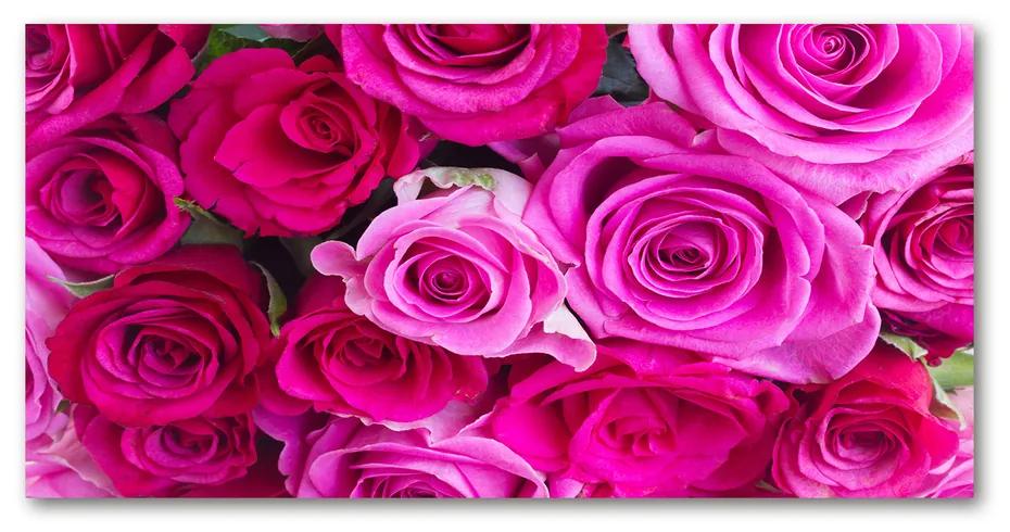 Wallmuralia Foto obraz akrylové sklo Kytice růžových růží 120x60 cm