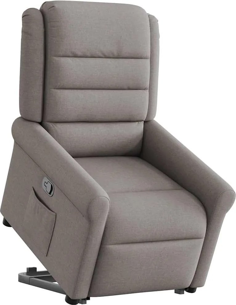 Zvedací polohovací křeslo taupe textil 3303321