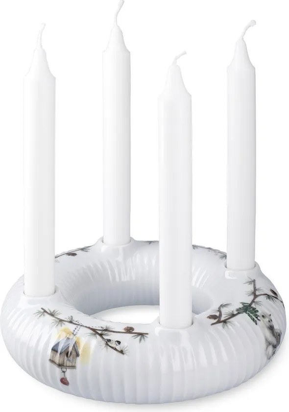 Porcelánový adventní svícen s vánočním motivem Hammershøi Christmas – Kähler Design