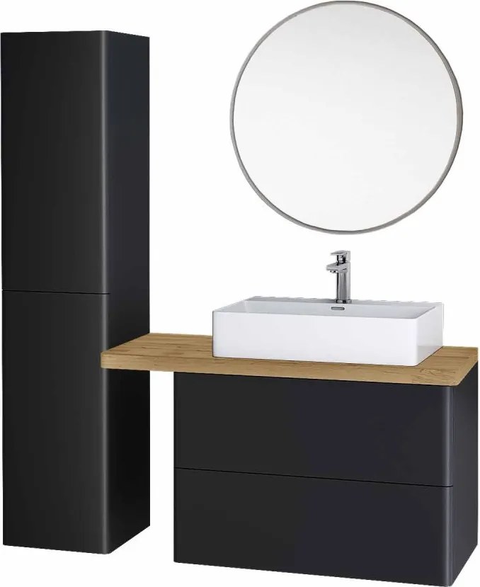 Mereo Mereo, kulaté LED zrcadlo, průměr 60 cm, LED osvětlení, rám z broušené oceli, MER-CN164S