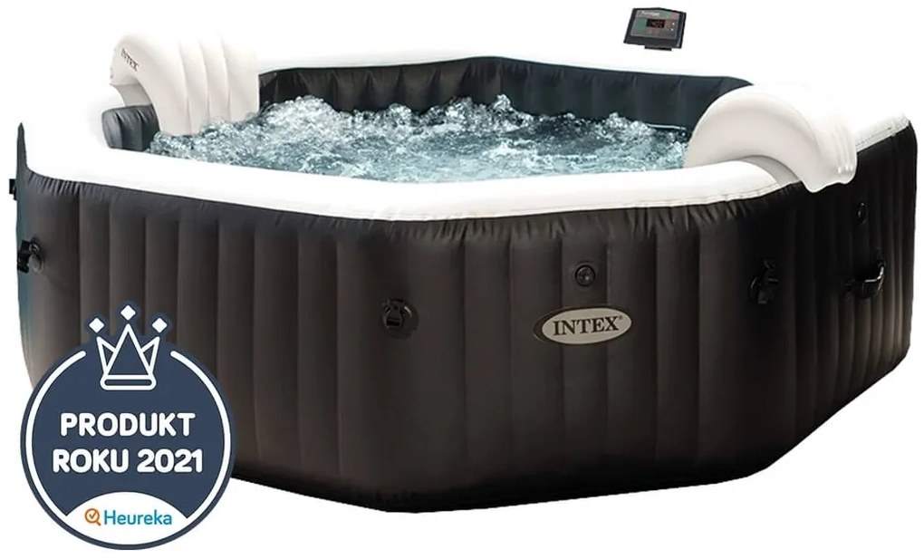 Marimex | Vířivý bazén Pure Spa - Jet & Bubble Deluxe HWS 4 + Solární sprcha UNO 35 l hliníková s LED světlem | 19900164