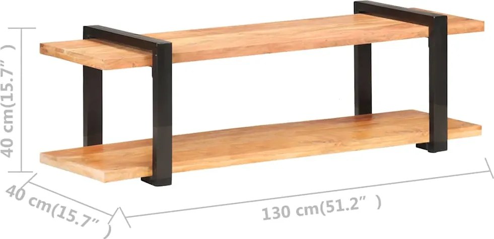 TV stolek 130 x 40 x 40 cm masivní akáciové dřevo 320496