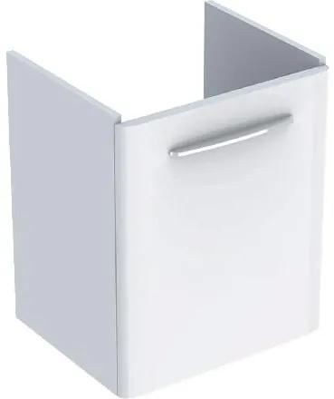 Geberit Selnova Square - Umyvadlová skříňka, 493x557x426 mm, 1 dvířka, lesklá bílá 500.179.01.1