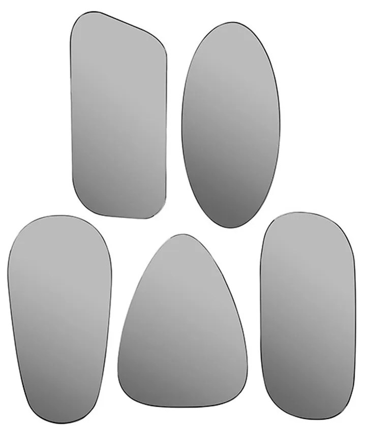 Broste Zrcadla ART šedá SET/5ks
