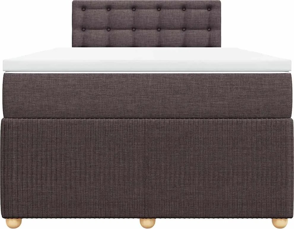Box spring postel s matrací tmavě hnědá 120x200 cm textil 3289740