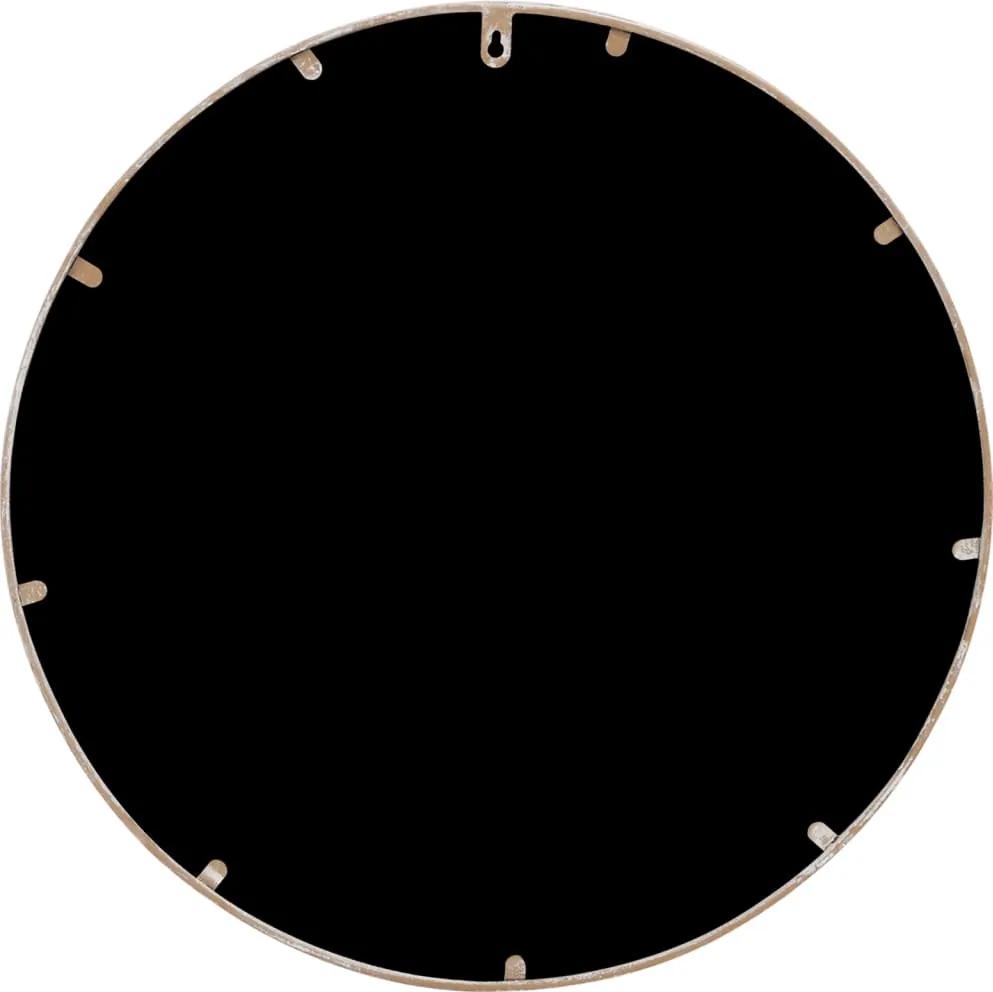 vidaXL Zrcadlo 60 x 3 cm železo kulaté do interiéru [3093537] Barva: Černá