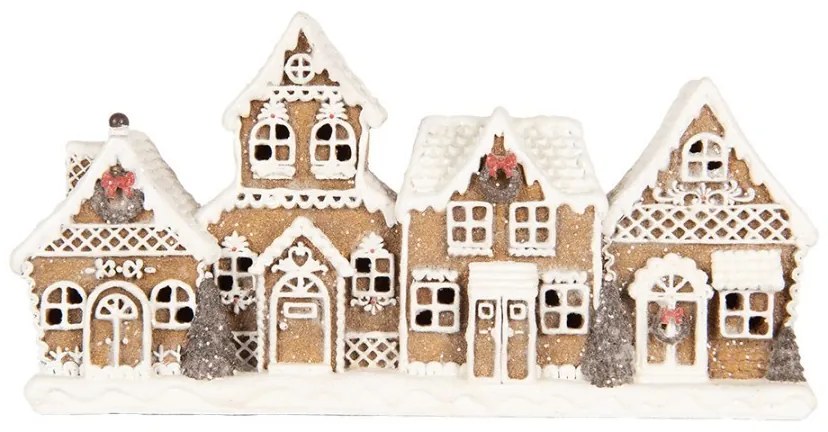 Vánoční dekorace perníkové chaloupky Gingerbread House - 25*6*13 cm