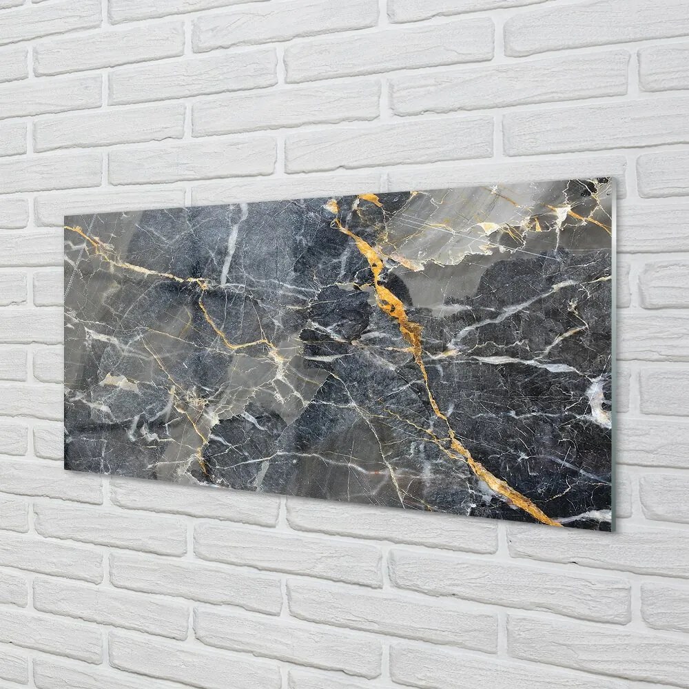 Obraz na skle Marble kamenná zeď 120x60 cm