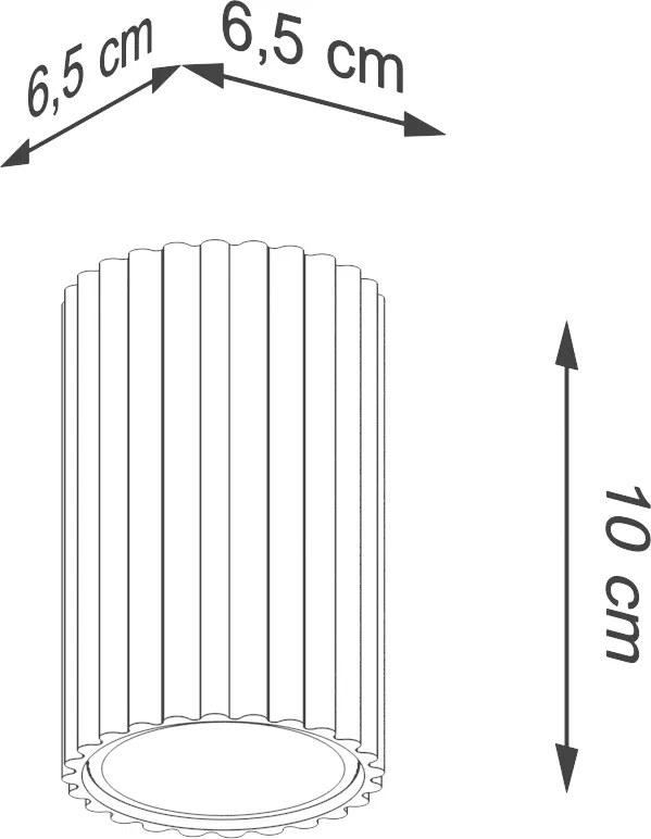 Stropní svítidlo Karbon, 1x tmavěbéžové hliníkové stínítko, (10 cm)