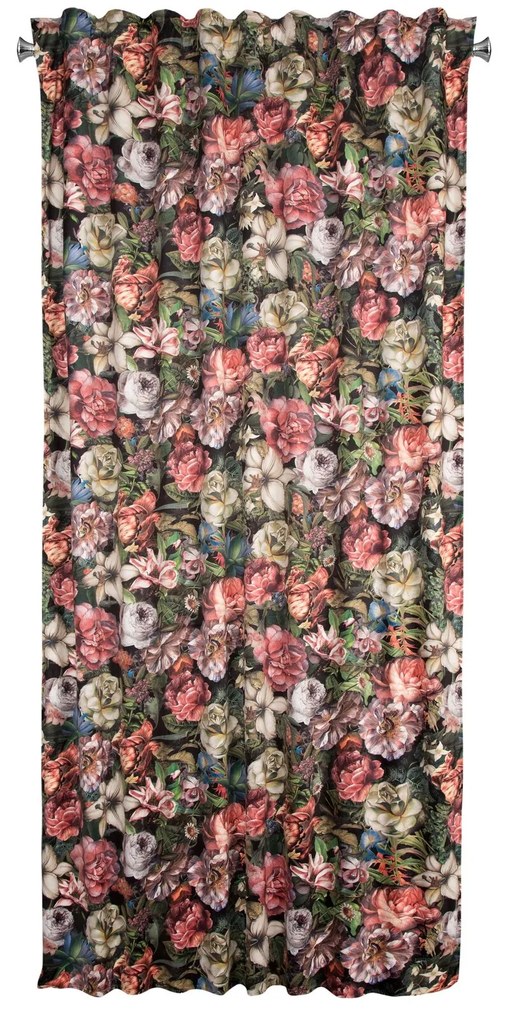 ZATEMŇOVACÍ ZÁVĚS NA PÁSCE PEONIA 140X270 CM VZOROVANÁ