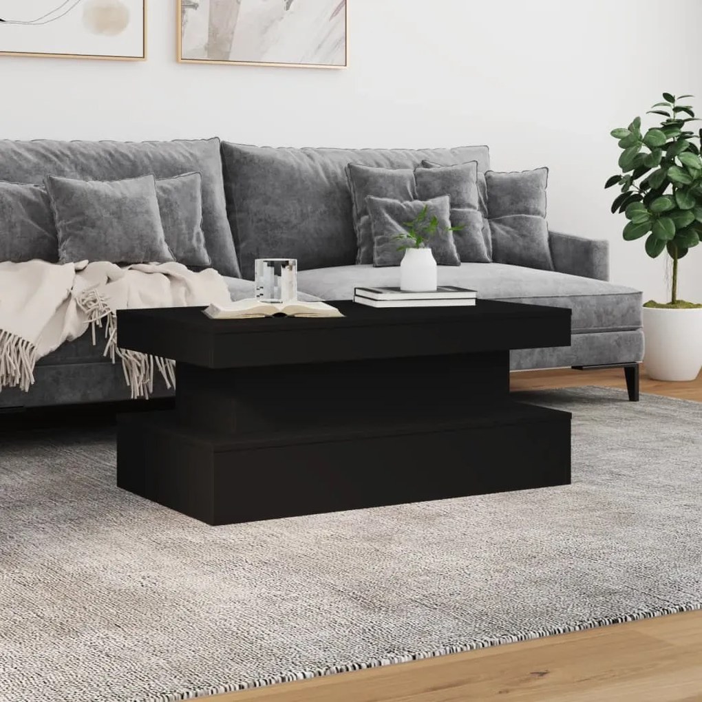 vidaXL Konferenční stolek s LED osvětlením 90 x 50 x 40 cm [839848] Barva: Betonová šedá